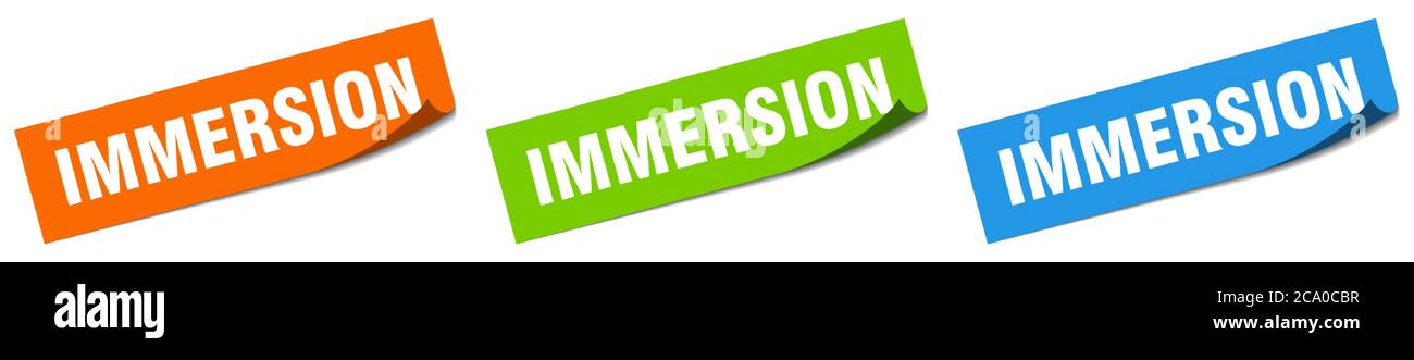 immersion paper peeler sign set. immersion sticker Stock Vector Image ...
