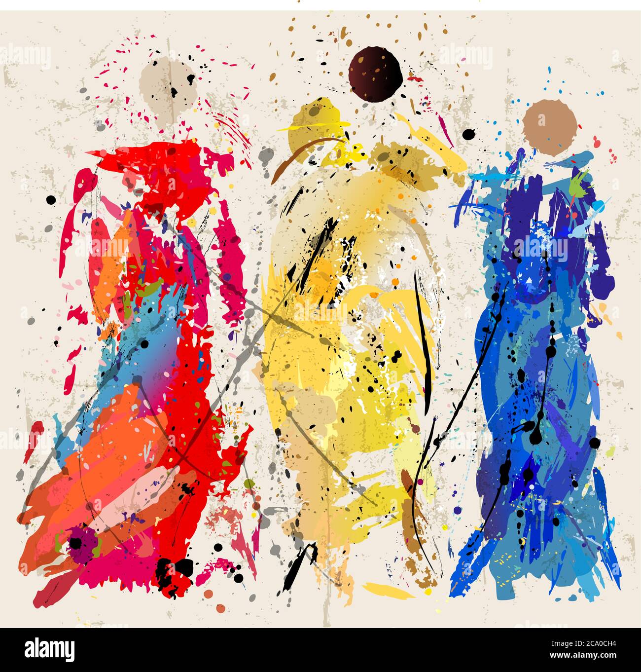 3 abstract paintings hi-res stock photography and images - Alamy