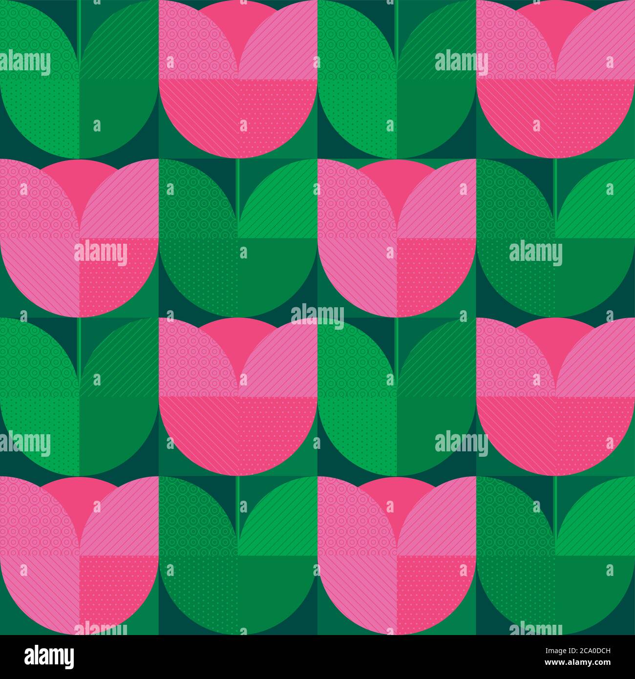 Geometrical abstract tulip seamless pattern for background, wrap ...