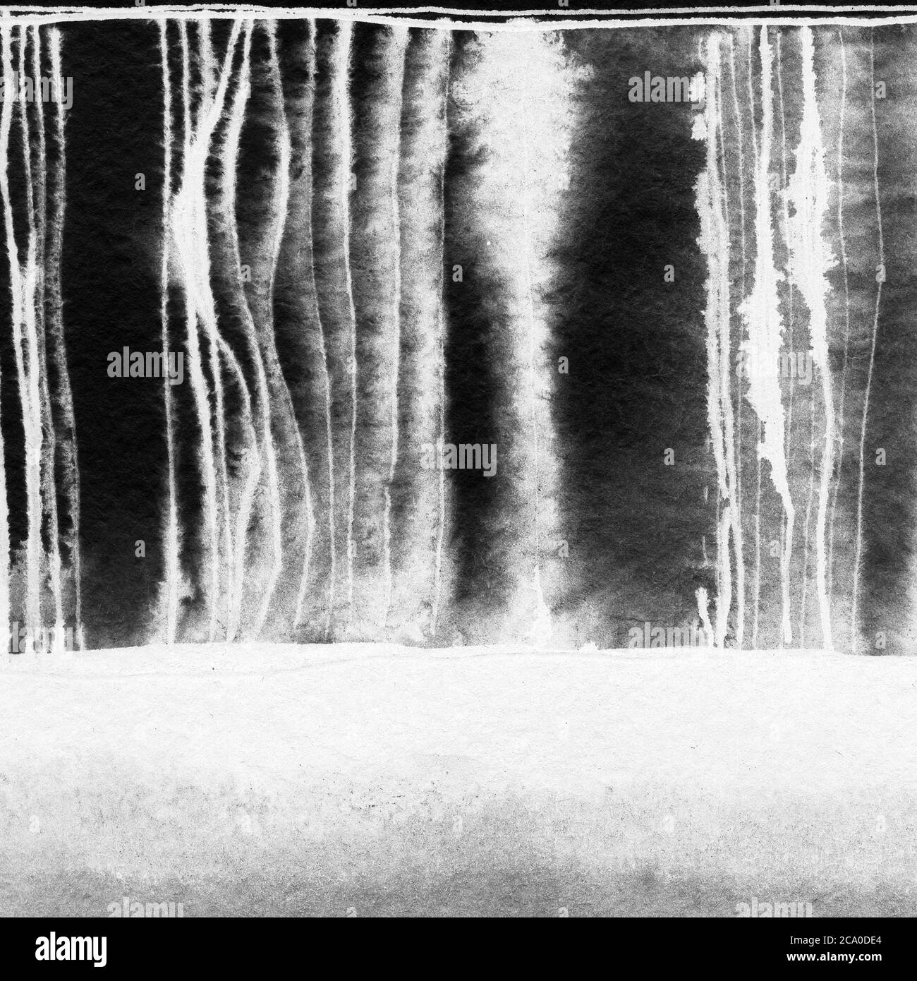 Ink abstract vertical lines, spots. Hand drawn minimalist illustration ...