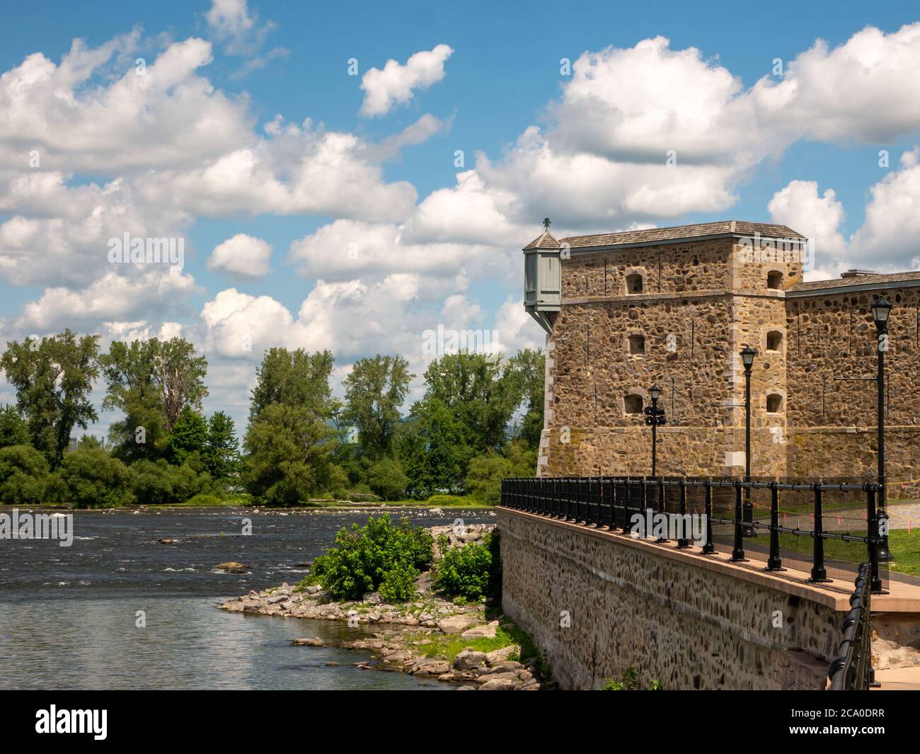 View on an historical fort (Fort of Chambly) Qubec Canada Stock Photo ...