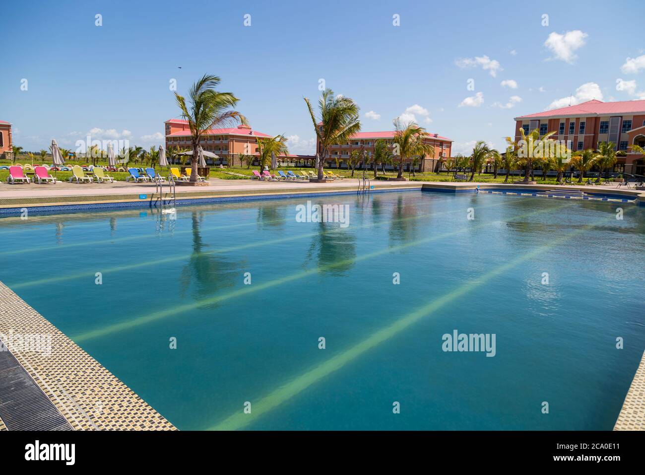 view from swimming pool in mozambique Stock Photo - Alamy