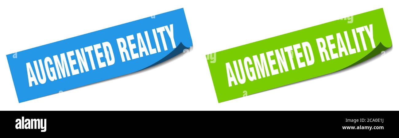 augmented reality paper peeler sign set. augmented reality sticker ...