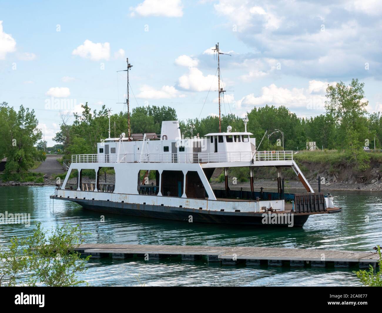 Old abandoned rusty ferry boat Stock Photo - Alamy