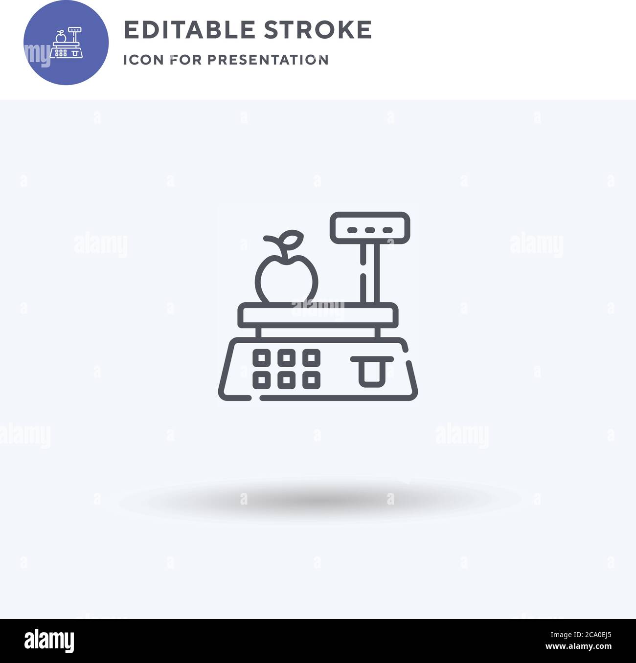 Scale icon vector, filled flat sign, solid pictogram isolated on white ...