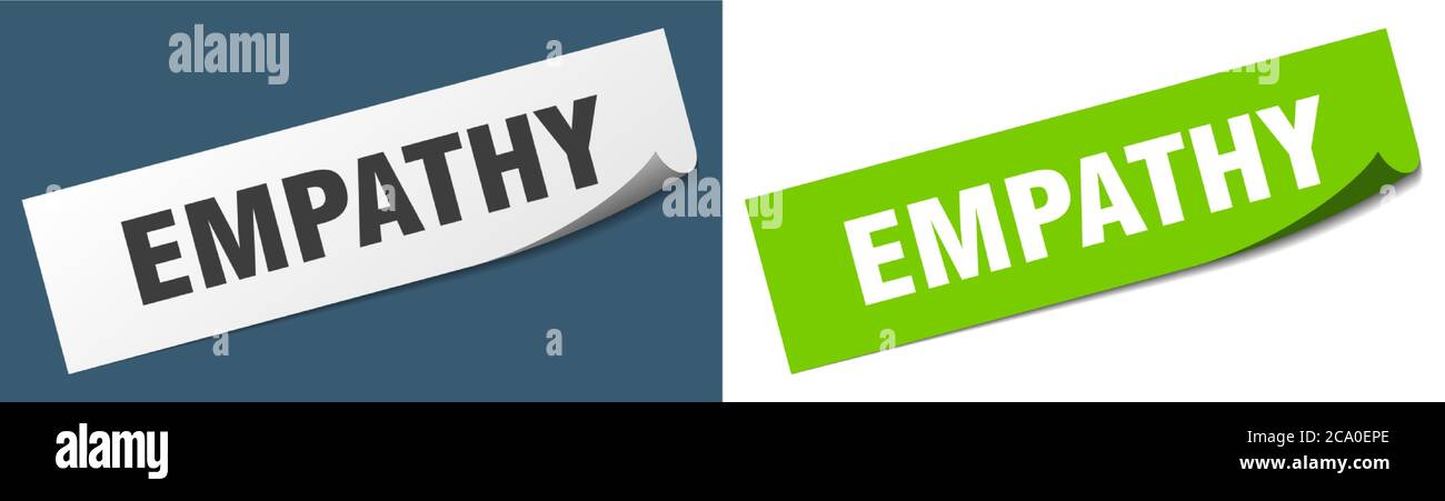 empathy paper peeler sign set. empathy sticker Stock Vector Image & Art ...