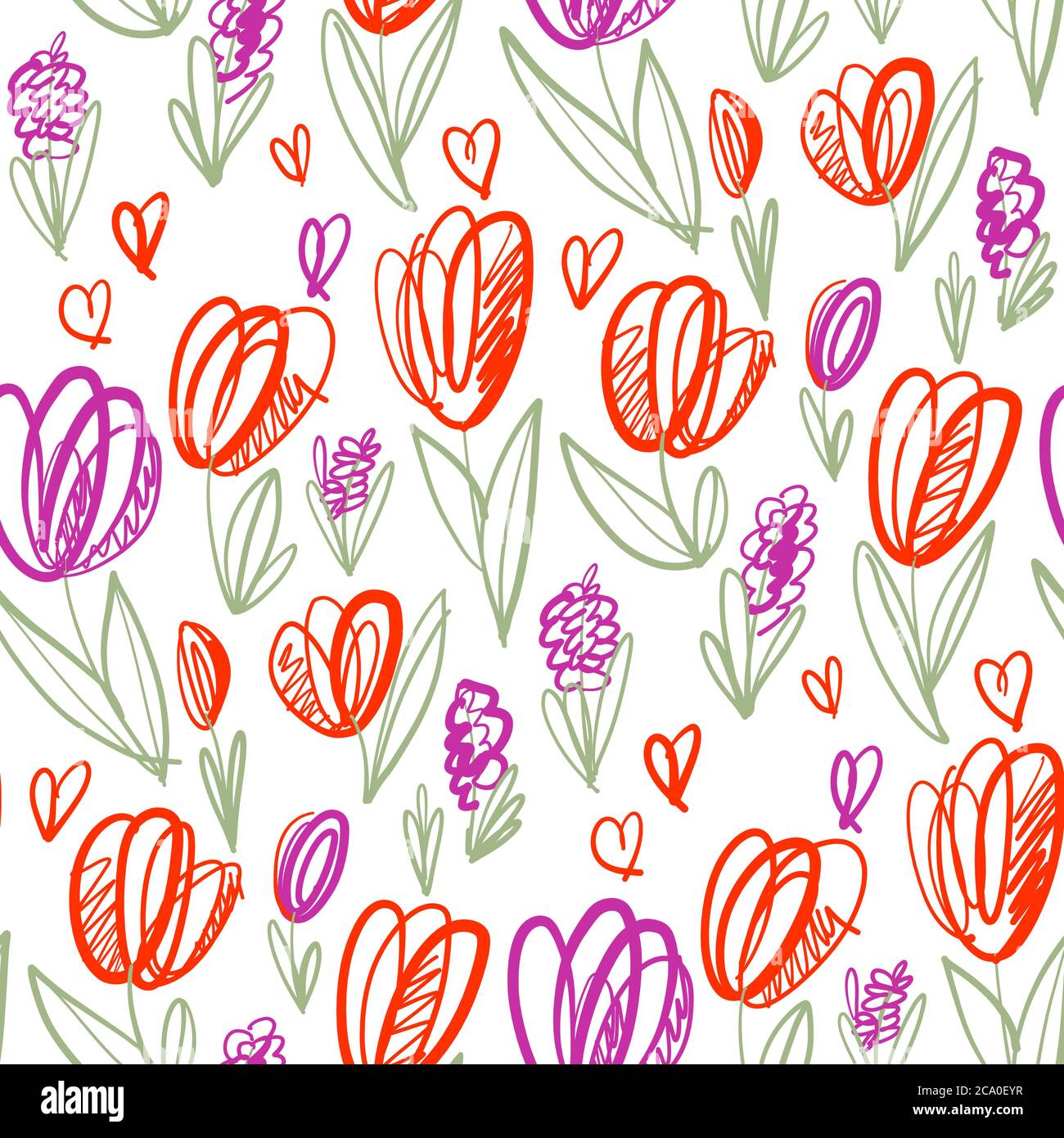 Child drawn spring flower Stock Vector Images - Alamy