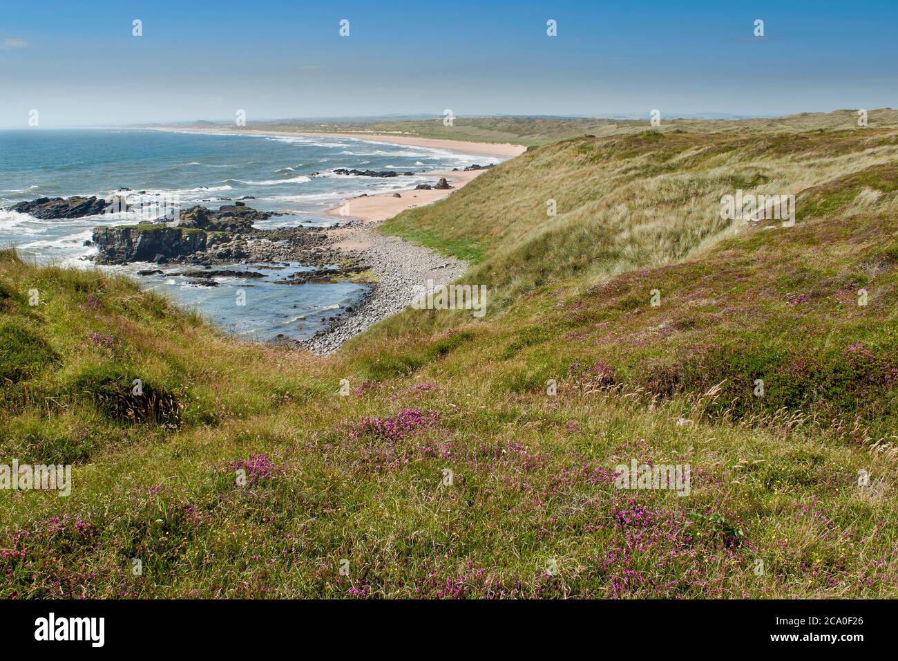 FORVIE SANDS NATIONAL NATURE RESERVE COLLIESTON SCOTLAND BLUE SKY OVER ...