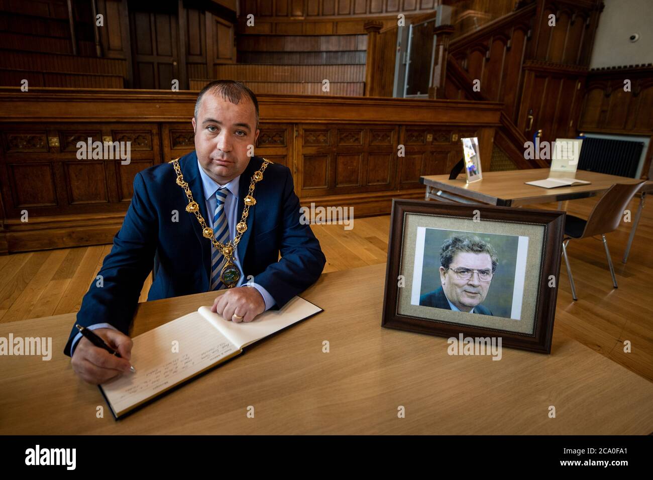 Mayor of Derry City and Strabane District Council Brian Tierney of the ...
