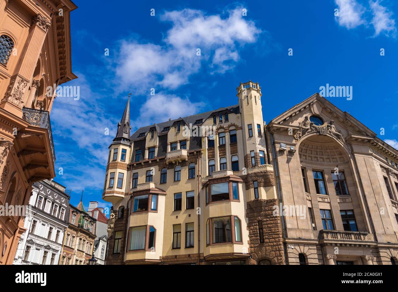 The charming streets of the old town of Riga, Ltvia. Founded in 1209 ...