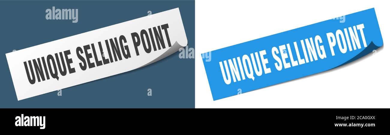 unique selling point paper peeler sign set. unique selling point ...