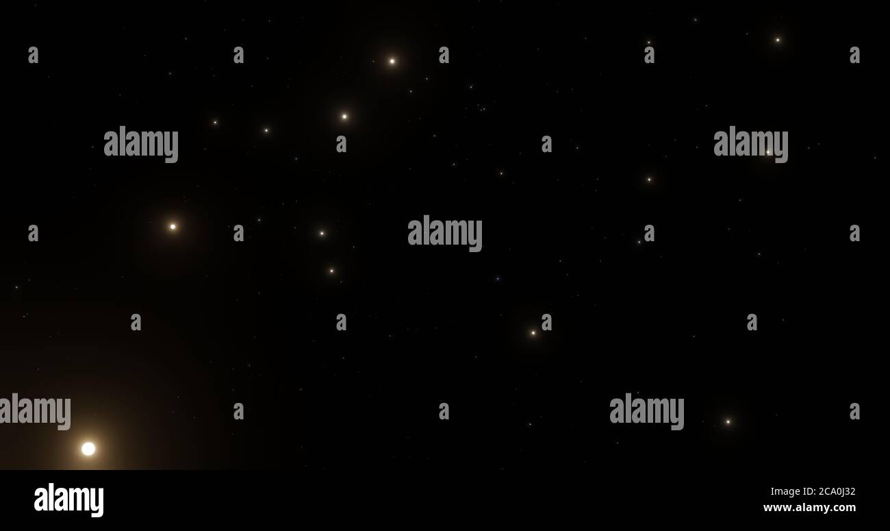 3d Illustration realistic stars in the night sky rendered starry sky ...