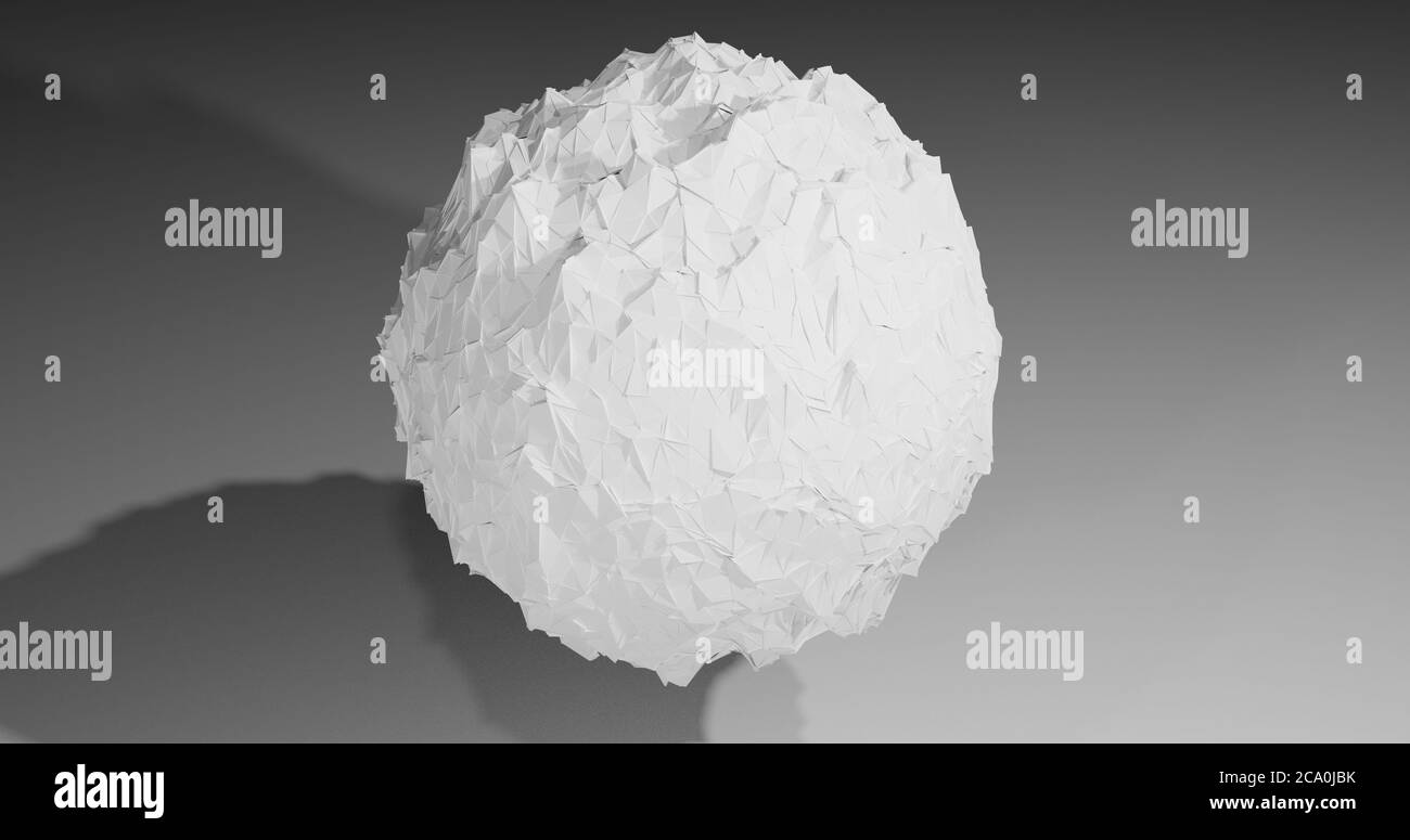 abstract rendering creative 3d paper ball Illustration Stock Photo - Alamy