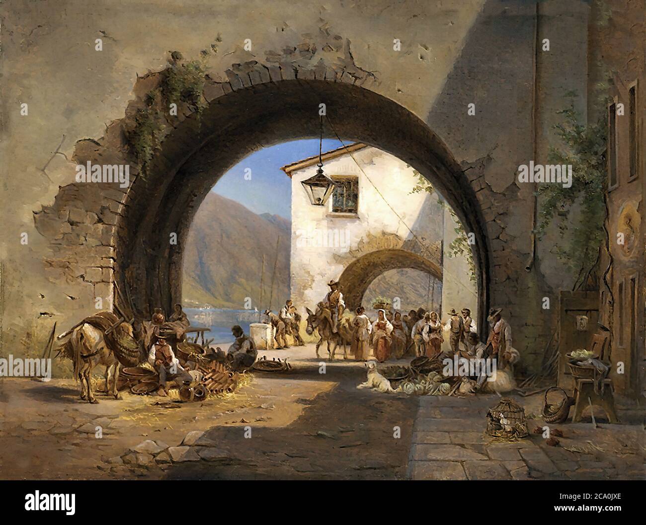 Rohde Frederik Niels Martin - Arches and Market Italy - Danish School ...