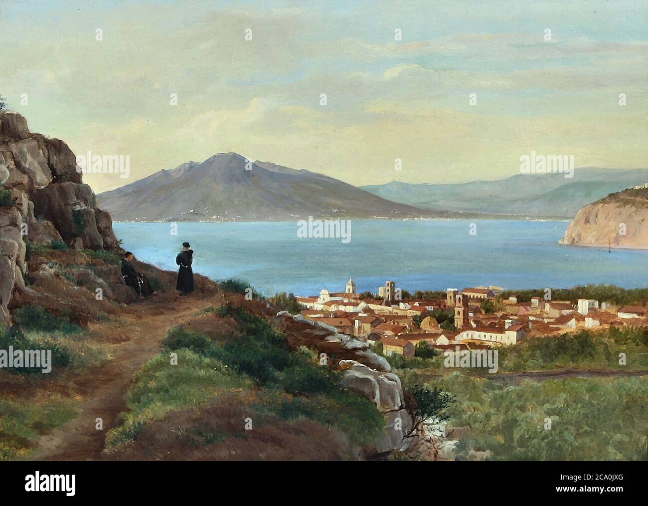 Rohde Frederik Niels Martin - Monks at a Mountain Lake - Danish School ...