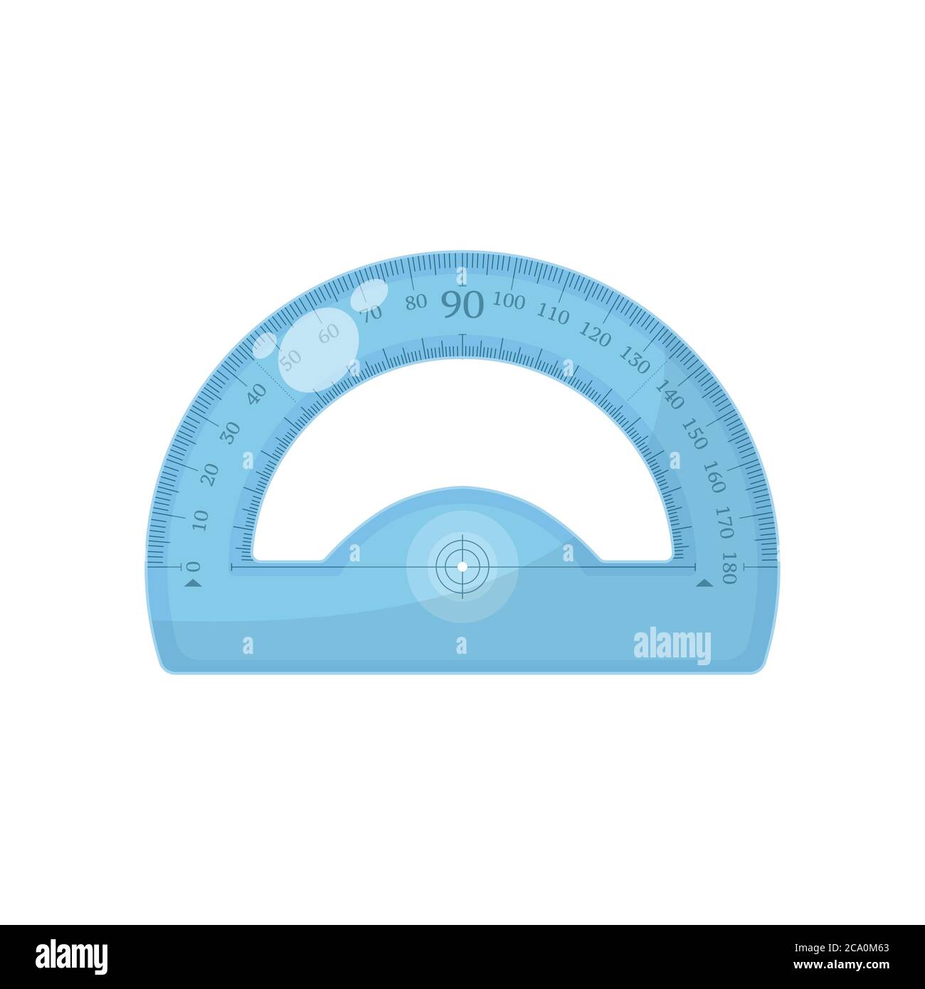 Cartoon blue plastic protractor, vector illustration Stock Vector Image ...