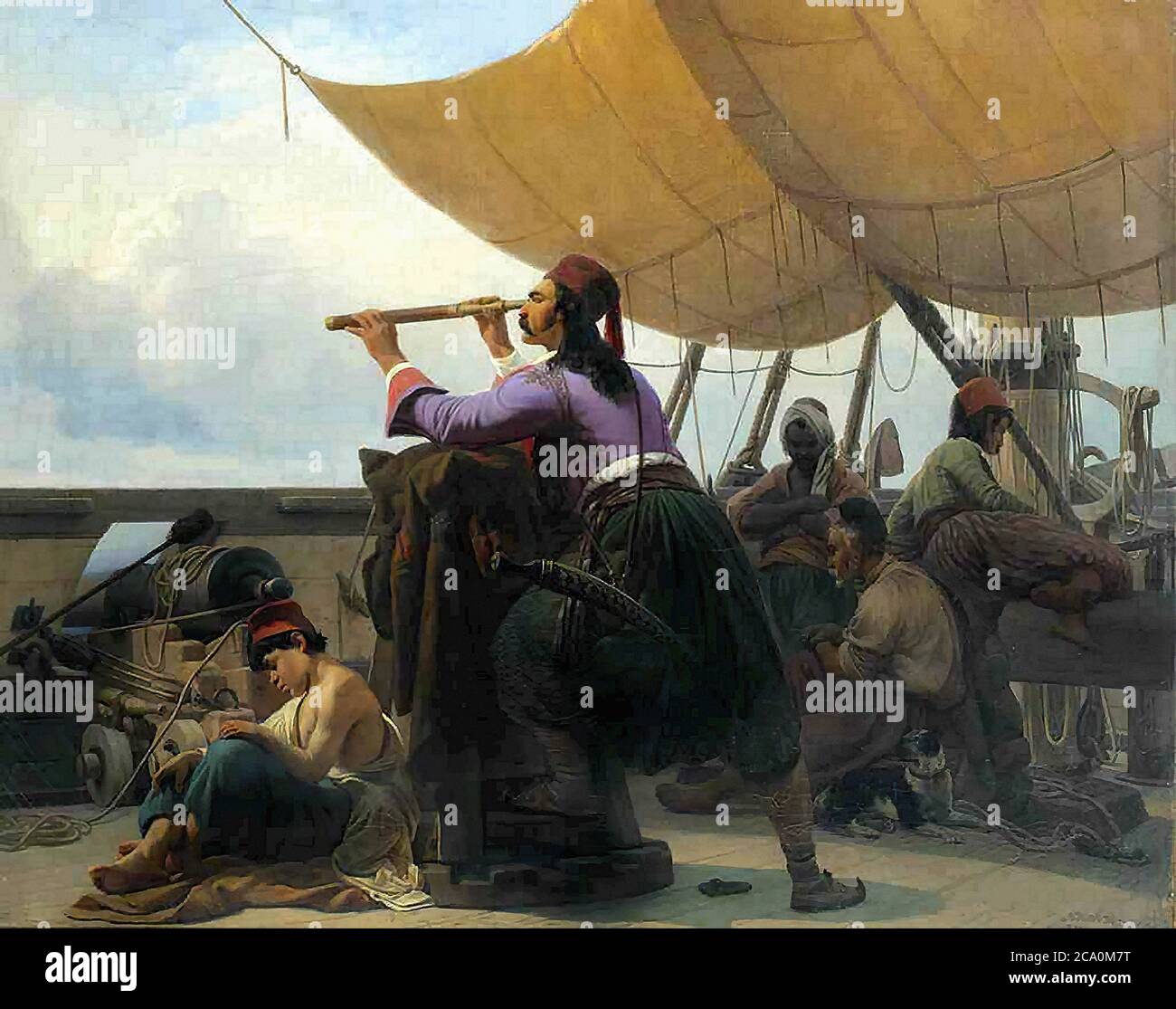 Simonsen Niels - Turkish Sailors on Watch - Danish School - 19th and ...