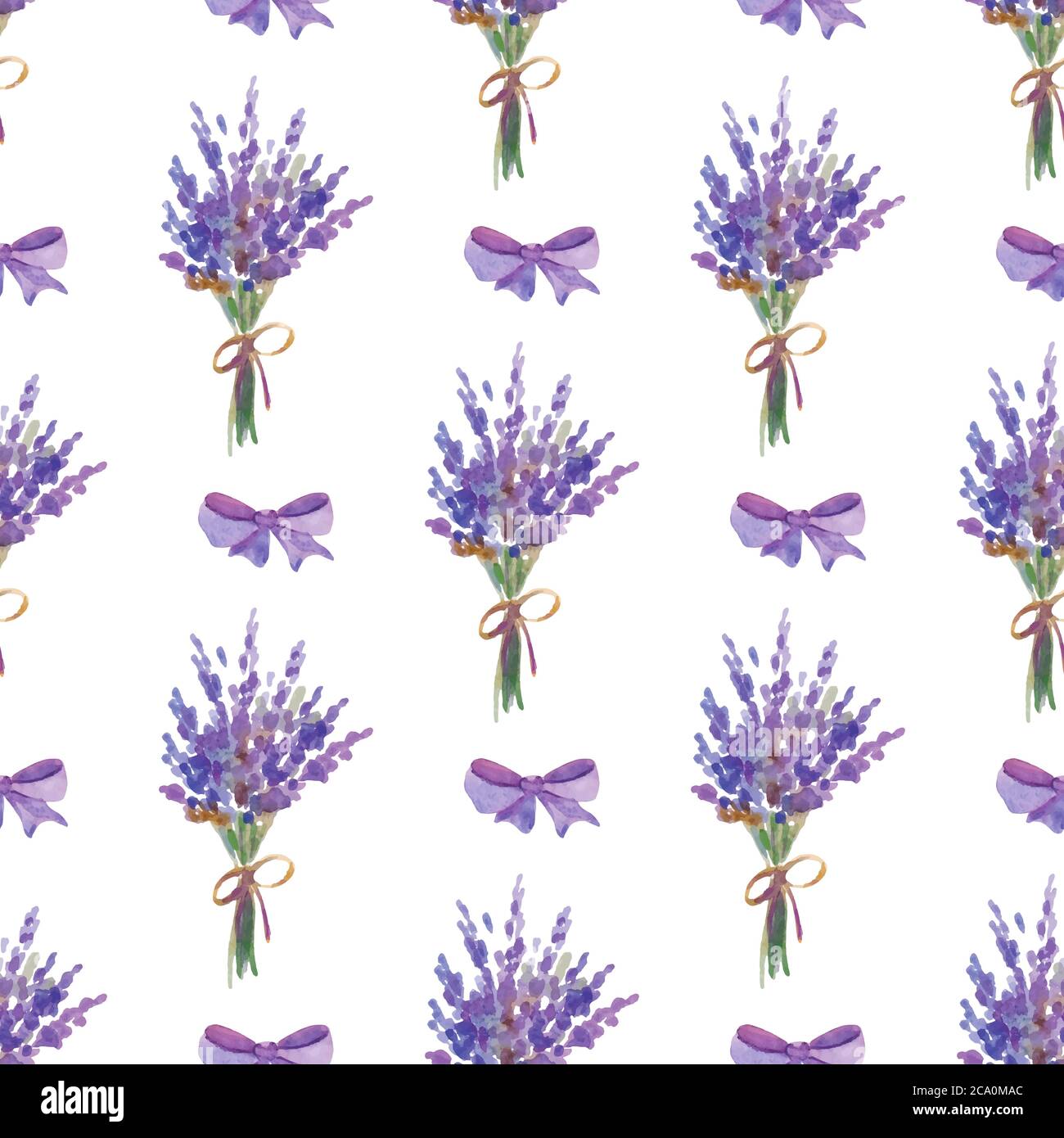 Vector illustration: seamless pattern made up of lavender flowers ...
