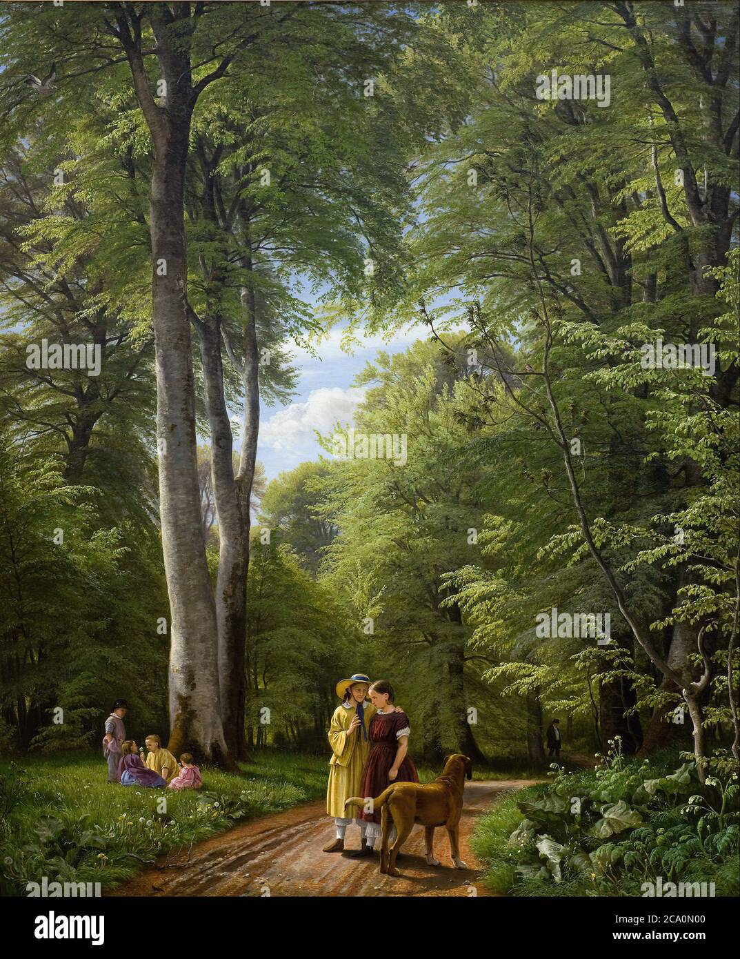 Skovgaard Peter Christian - a Beech Wood in May near Iselingen Manor ...