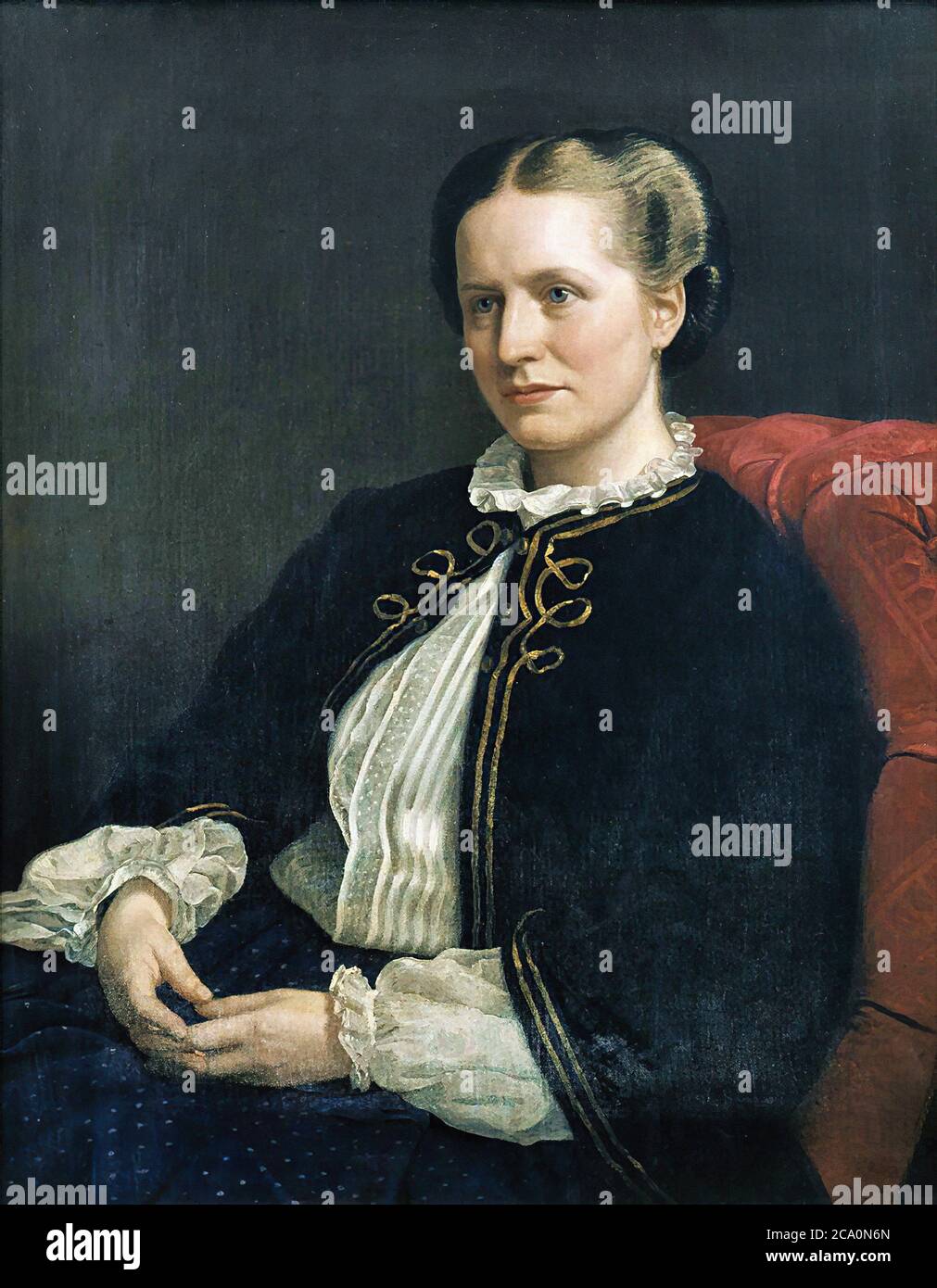 Skovgaard Peter Christian - Portrait of Elisabeth Wedell-Wedellsborg ...