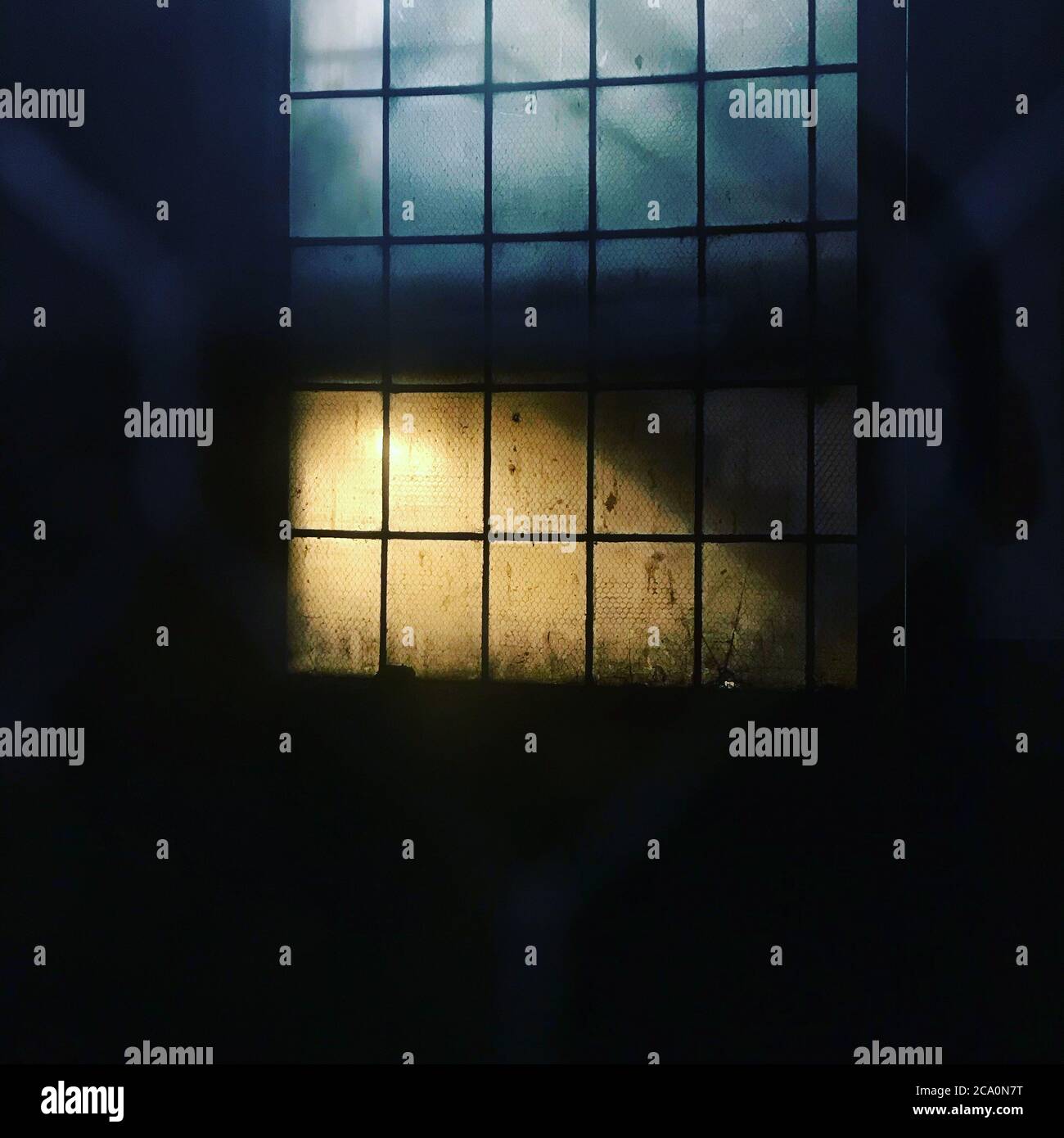 View of interior window in factory Stock Photo - Alamy