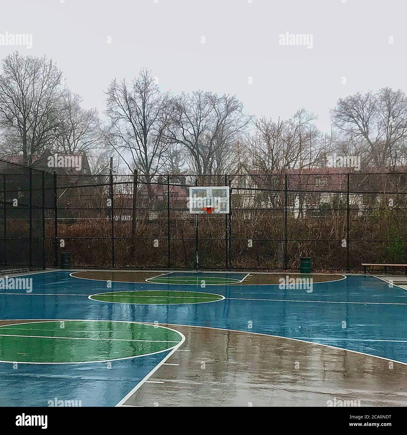 View of basketball hoop at public park Stock Photo - Alamy