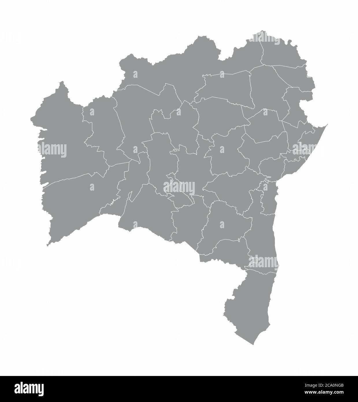 Bahia State regions map Stock Vector Image & Art - Alamy