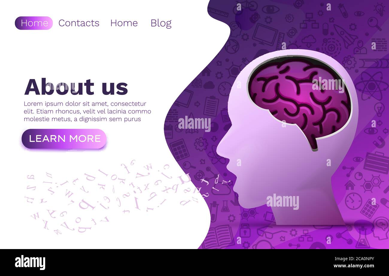 head brain idea web site, creative human brainstorm, design concept ...