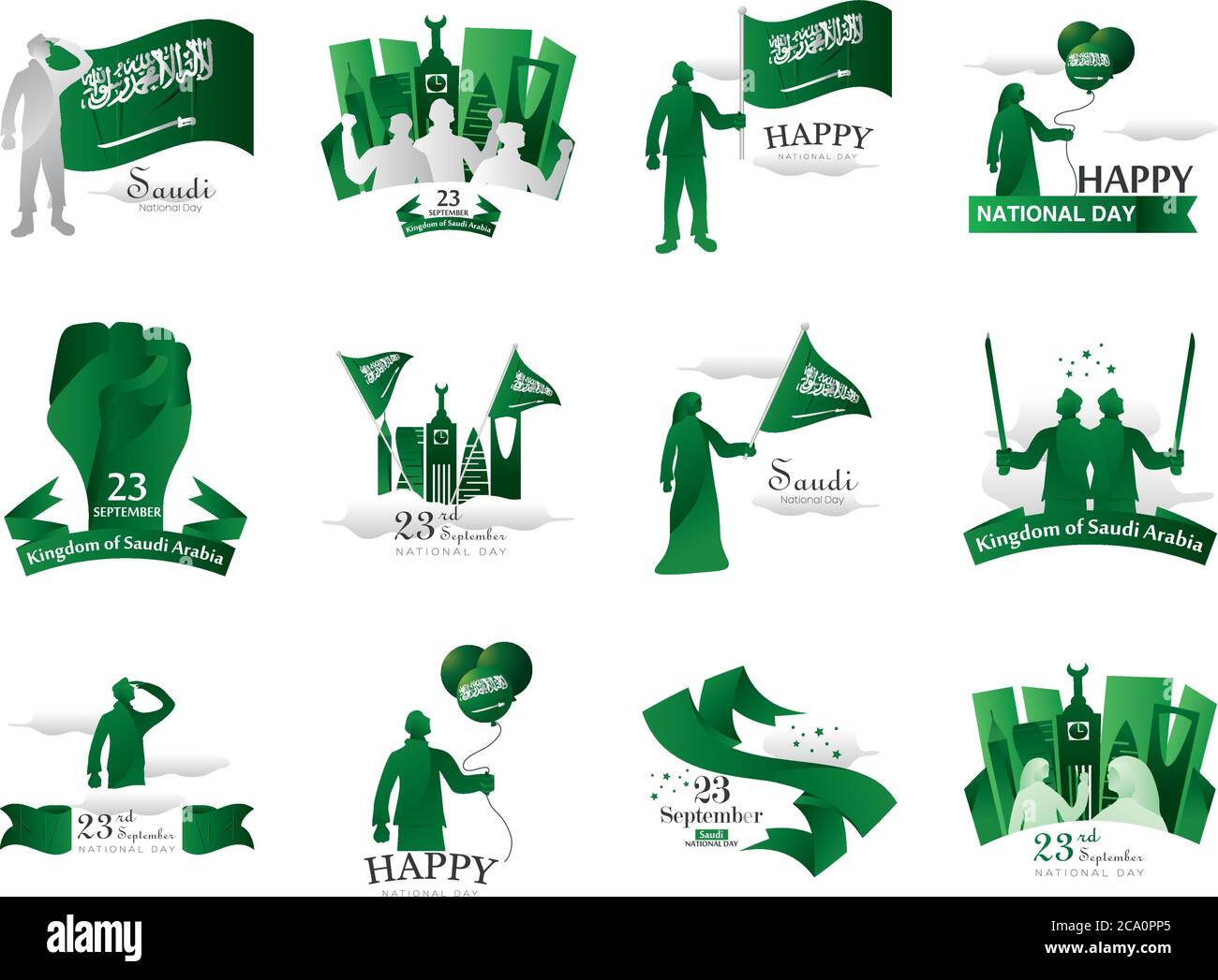 bundle of Saudi Arabia national day icons vector illustration design ...