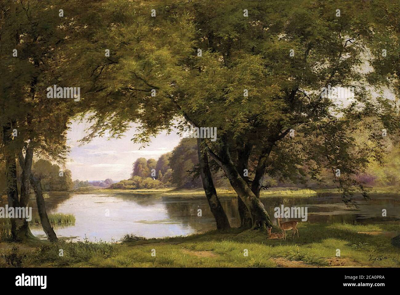 Thomsen August Carl Vilhelm - Forest Landscape - Danish School - 19th ...