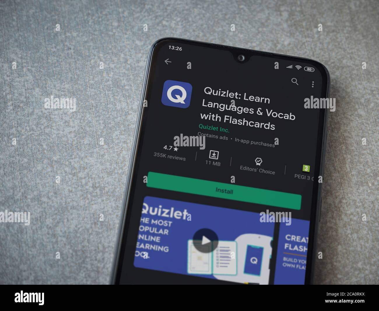 Lod, Israel - July 8, 2020: Quizlet - Language learning app play store ...