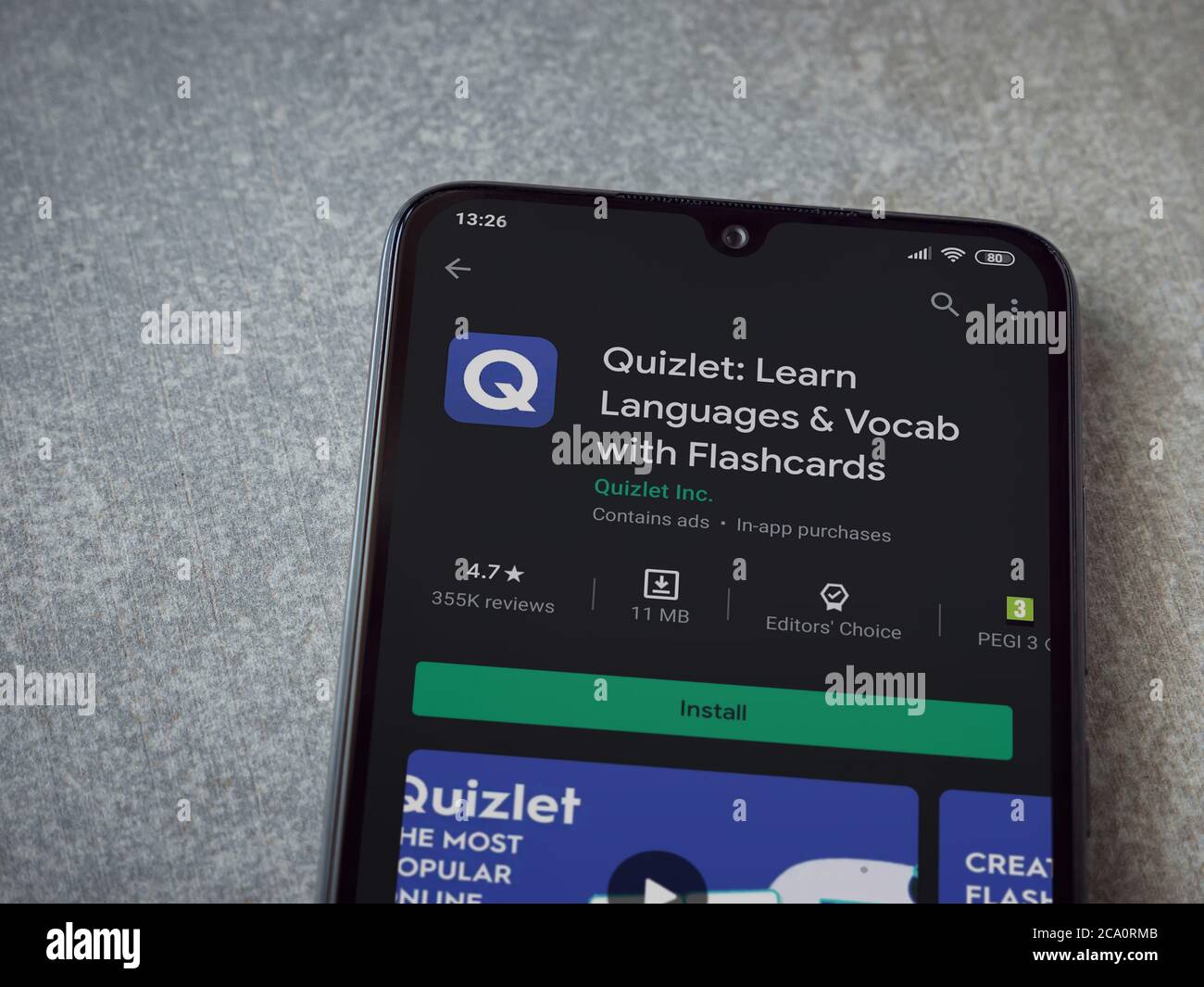 Lod, Israel - July 8, 2020: Quizlet - Language learning app play store ...