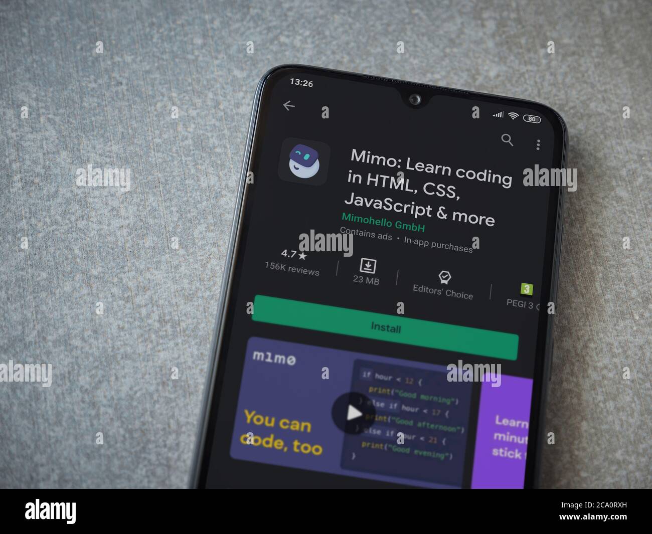 Lod, Israel - July 8, 2020: Mimo - Learning coding app play store page ...