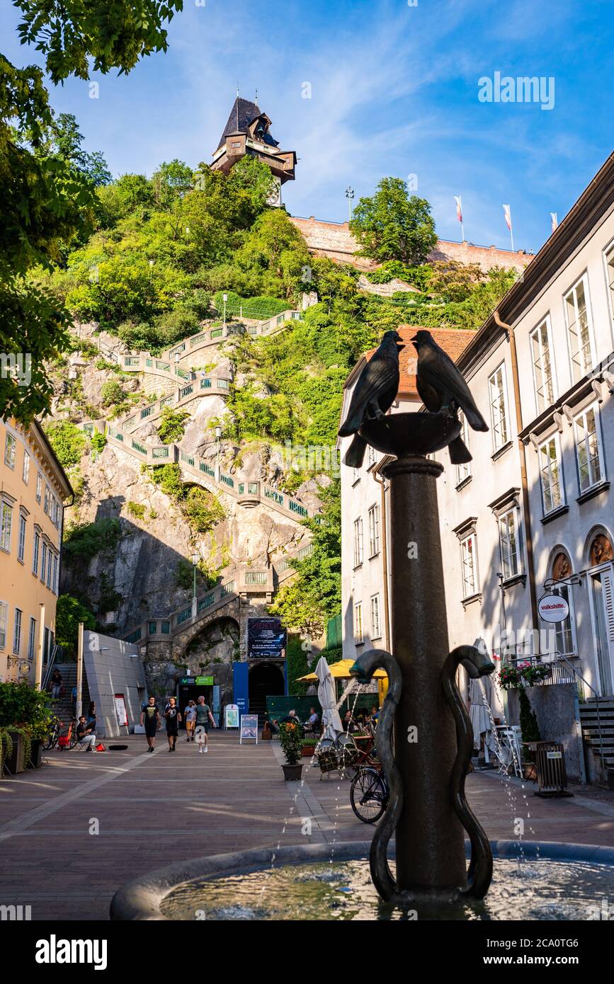 The old clock on the stairs hi-res stock photography and images - Alamy