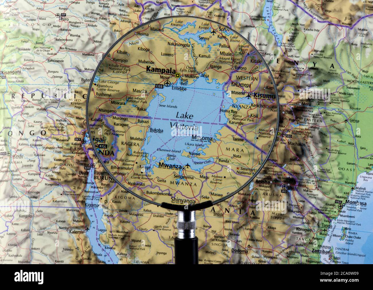 Magnified map hi-res stock photography and images - Alamy