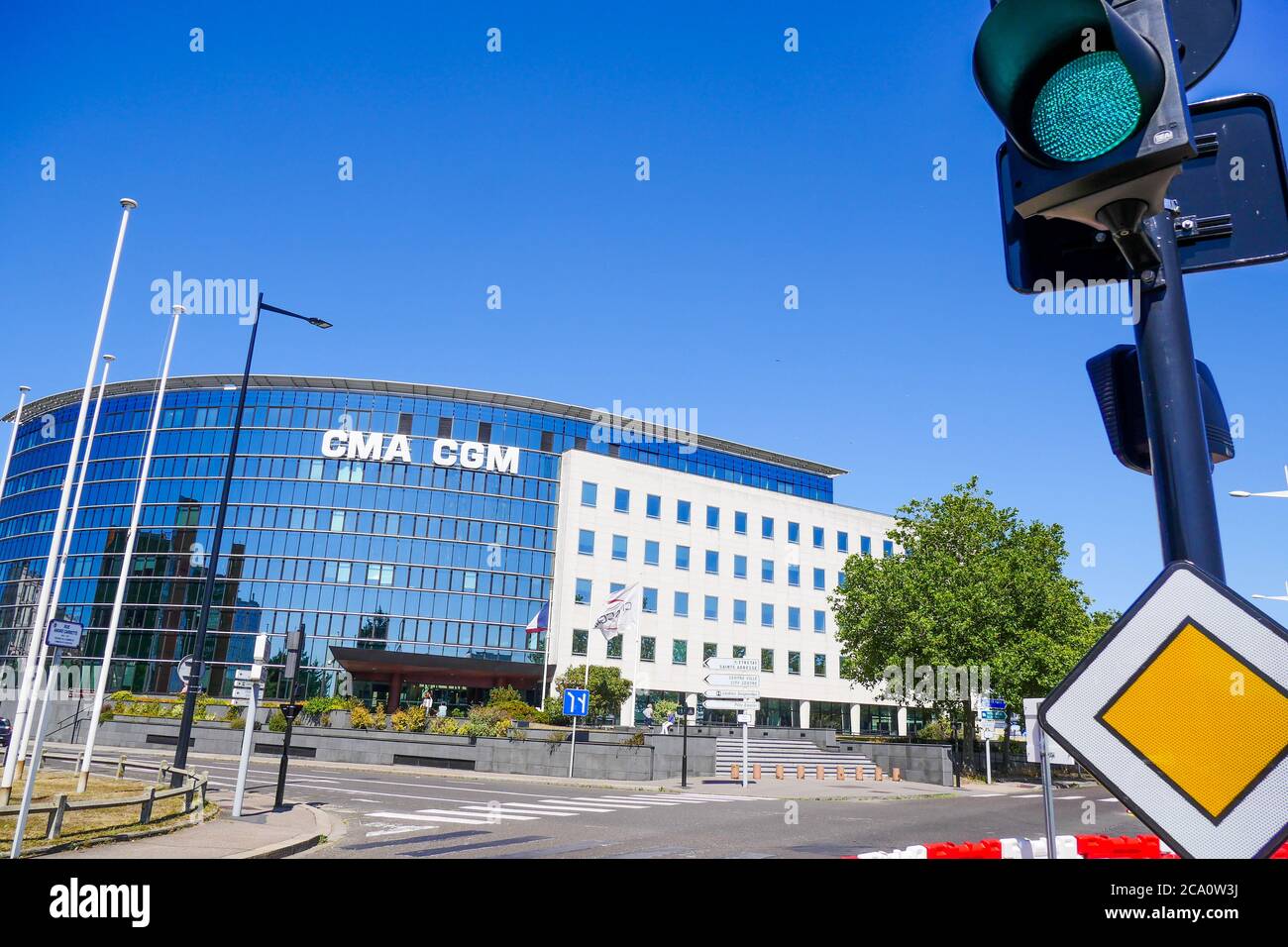 CMA-CGM shipping company Headquarter, Le Havre harbor, Le Havre, Seine ...