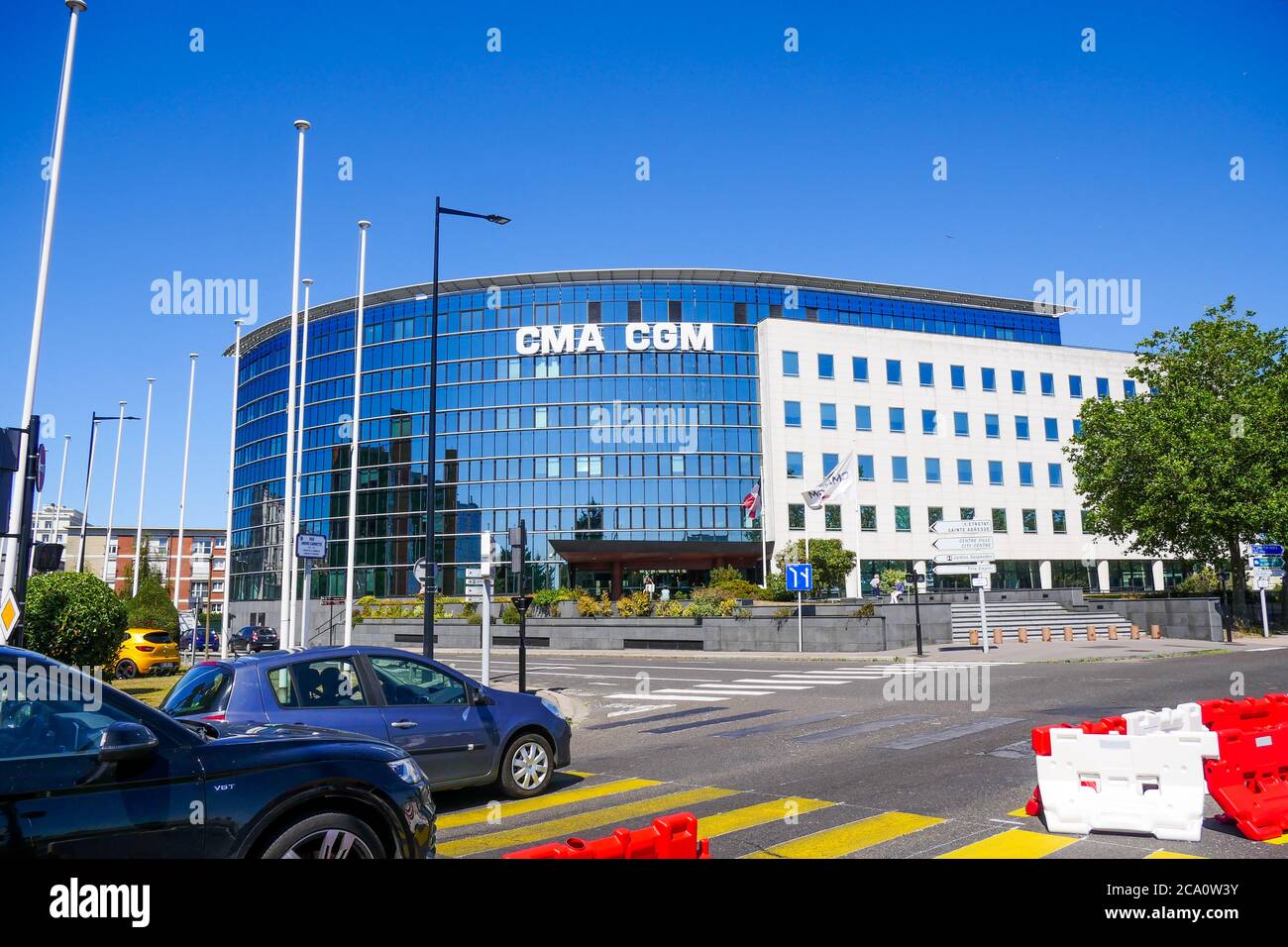 CMA-CGM shipping company Headquarter, Le Havre harbor, Le Havre, Seine ...