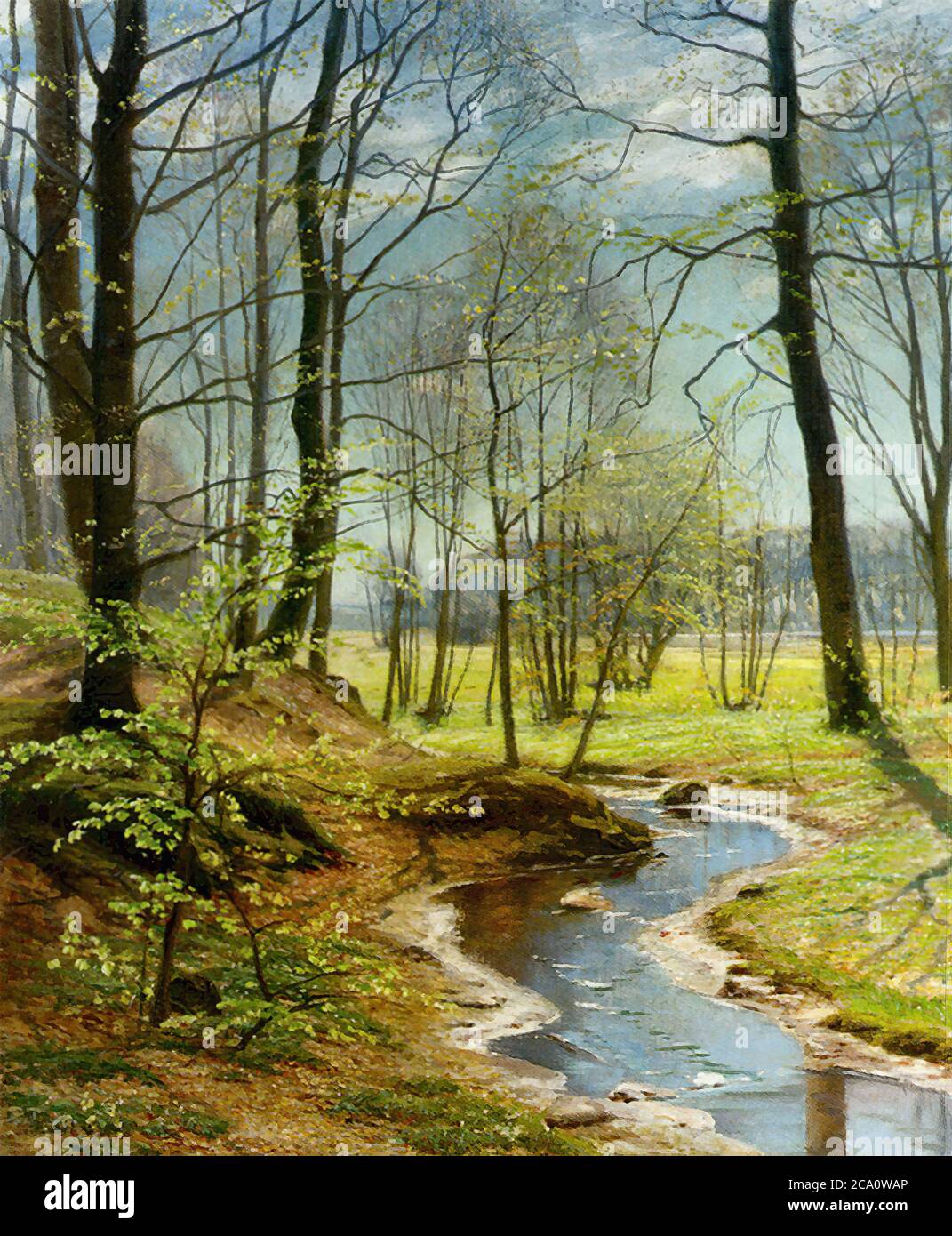 Zacho Christian Peter MÃ¸rch - a Stream in the Woods - Danish School ...