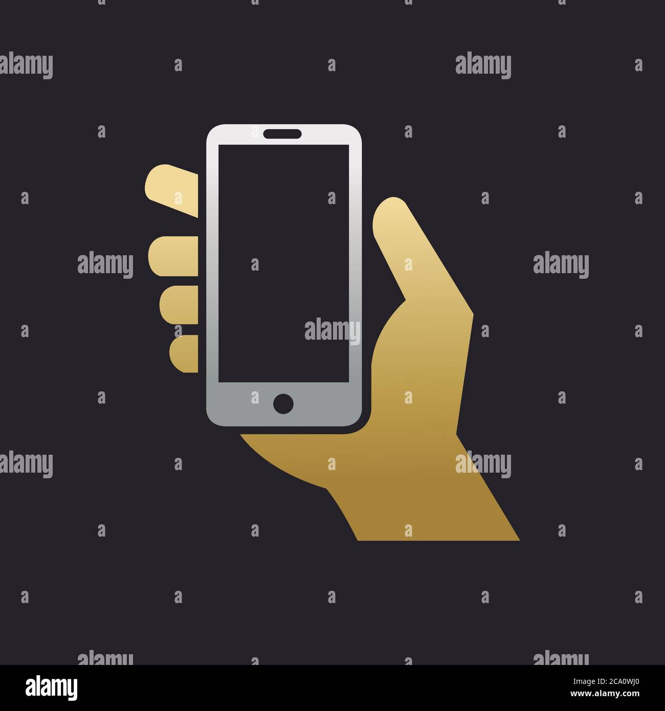 Hand With Phone Vector Design Stock Vector Image & Art - Alamy
