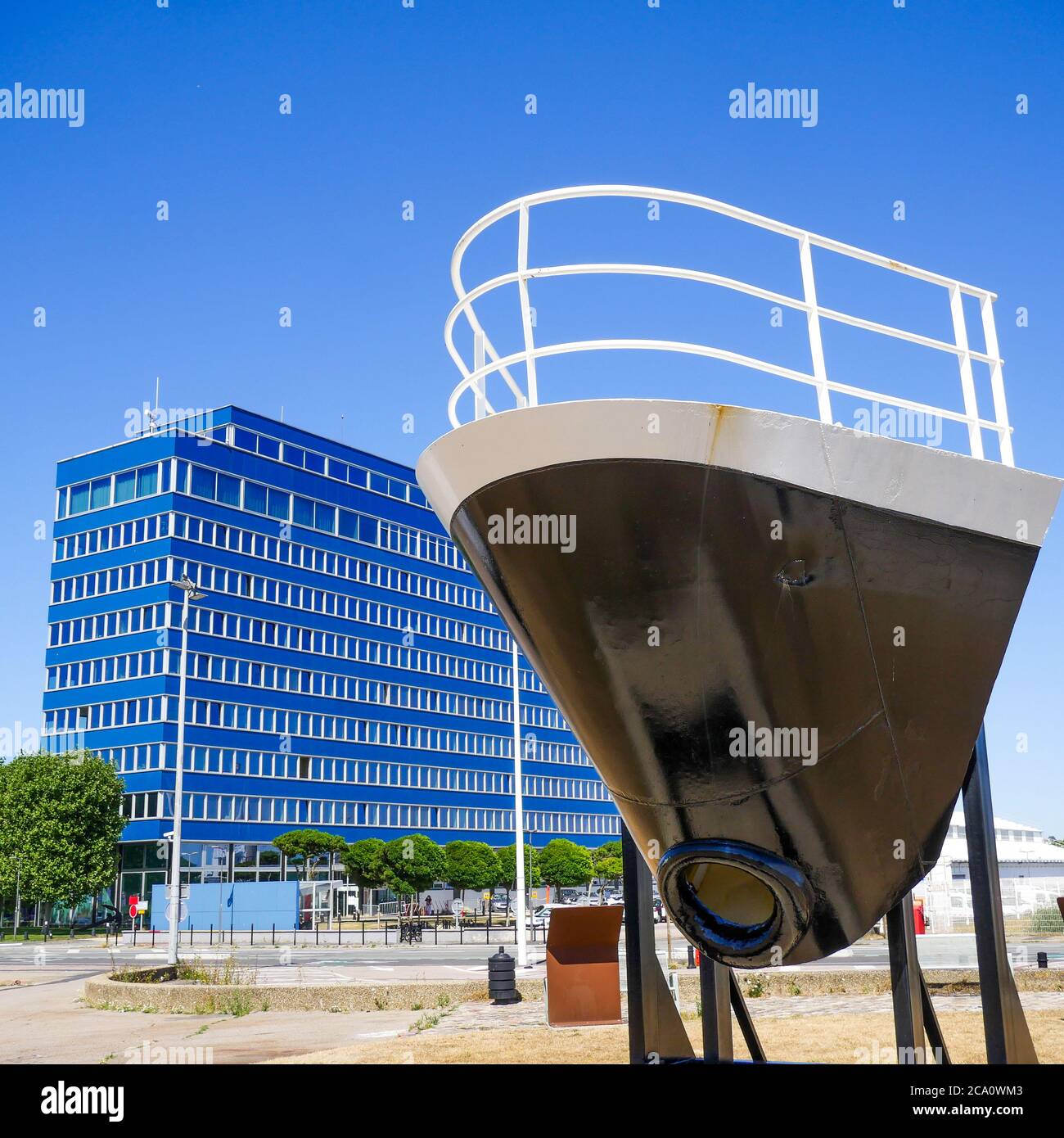 Stempost of french liner "Le France", Le Havre, Seine-Maritime ...