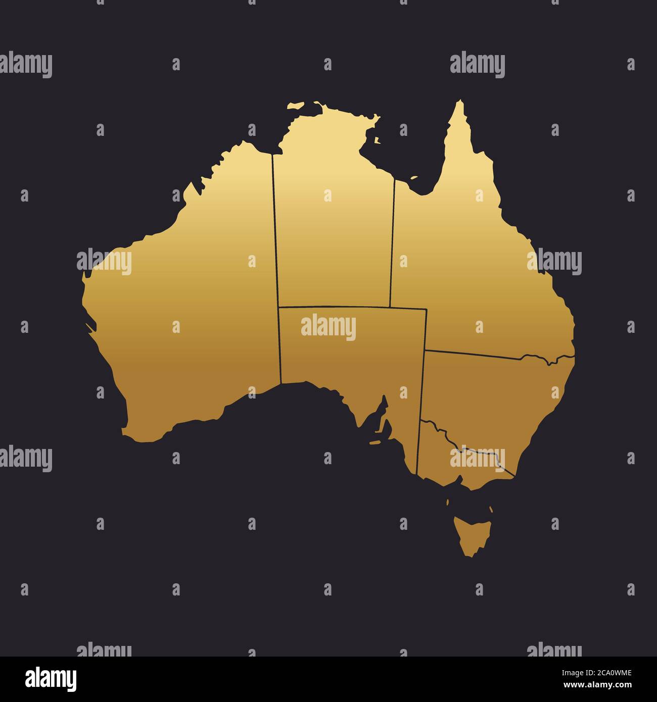 Australia Map Vector Design Stock Vector Image & Art - Alamy