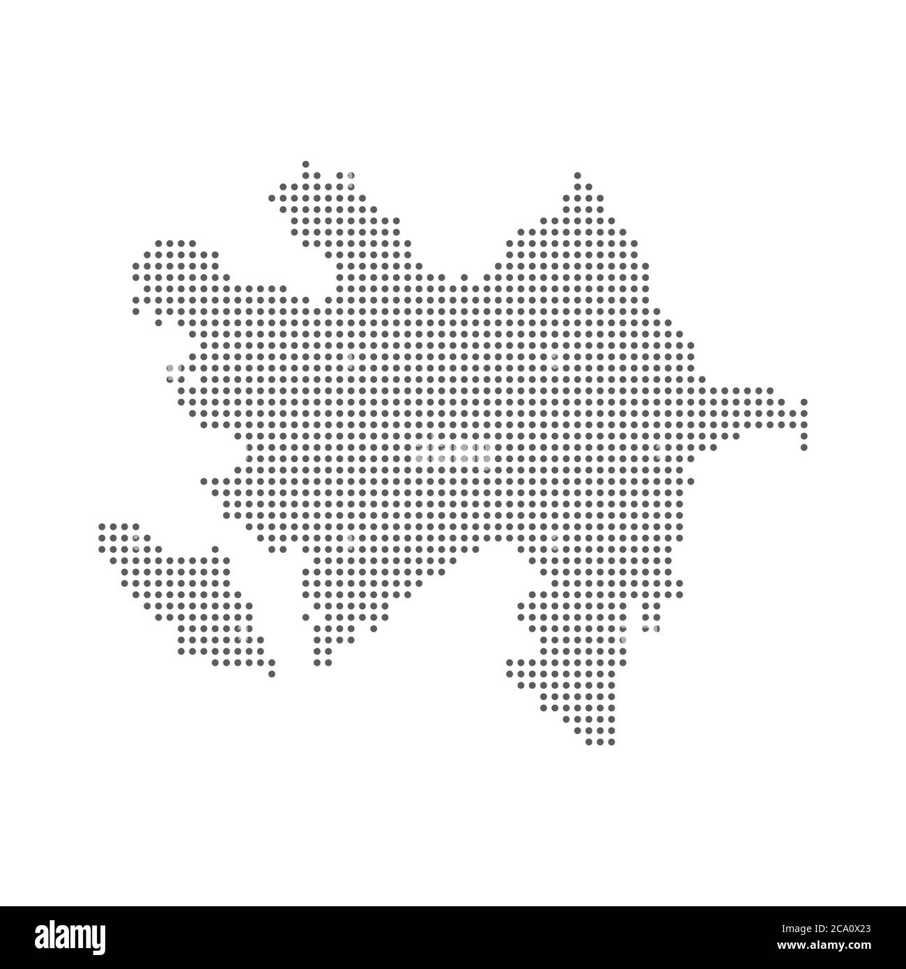 Dotted polka dot pixel particle map of Azerbaijan Stock Vector Image ...