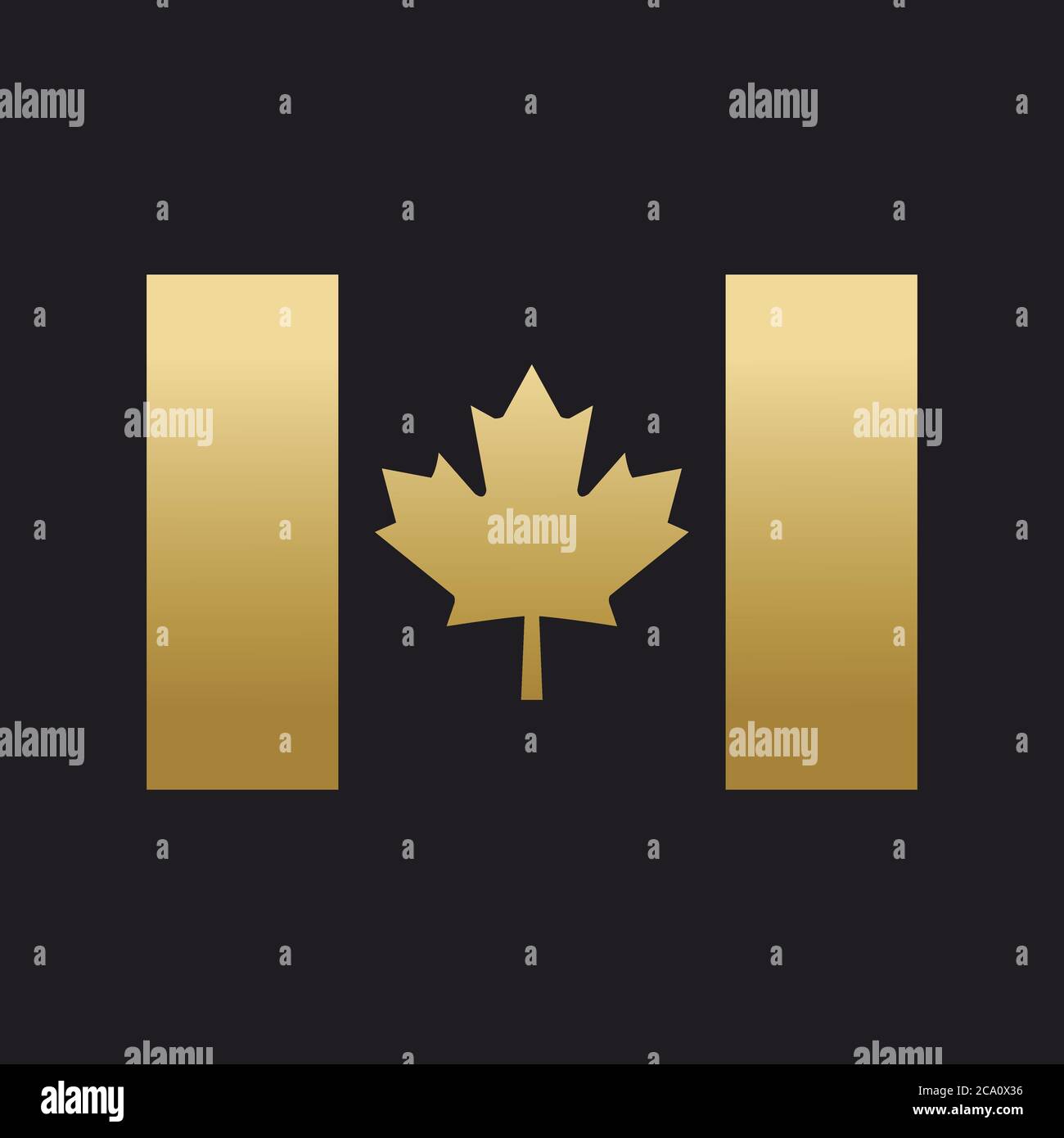 Gold Flag Canada Stock Vector Image & Art - Alamy