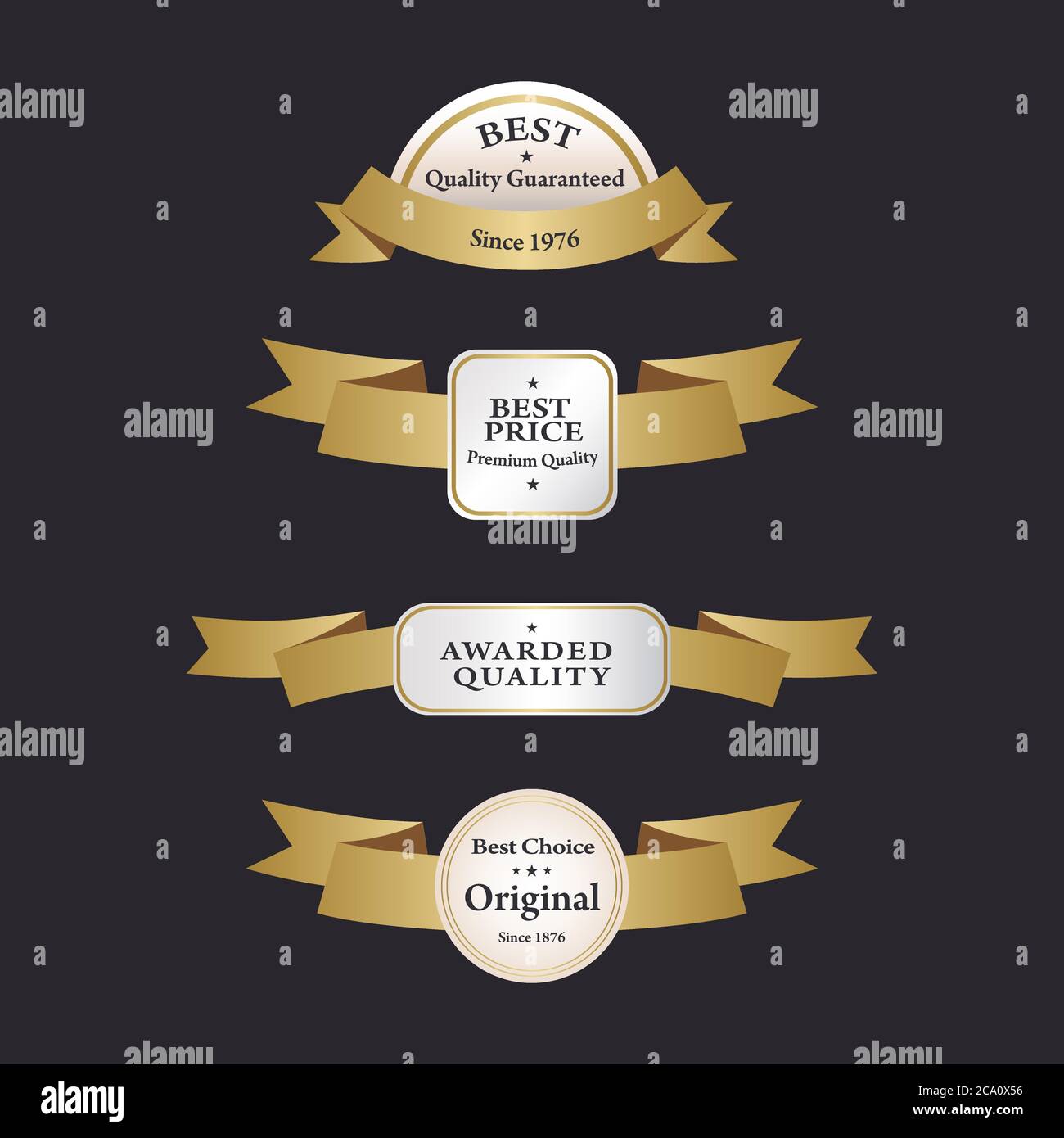 Ribbons and Tags Collection Set Vector Design Stock Vector Image & Art ...