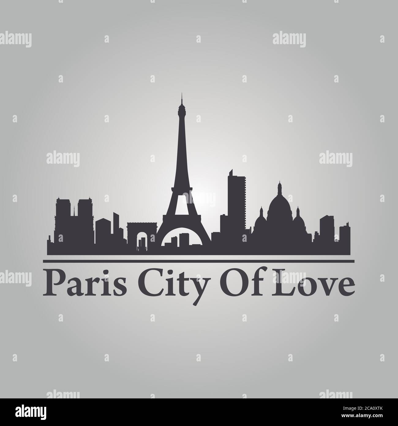 Paris City Of Love Vector Design Stock Vector Image & Art - Alamy
