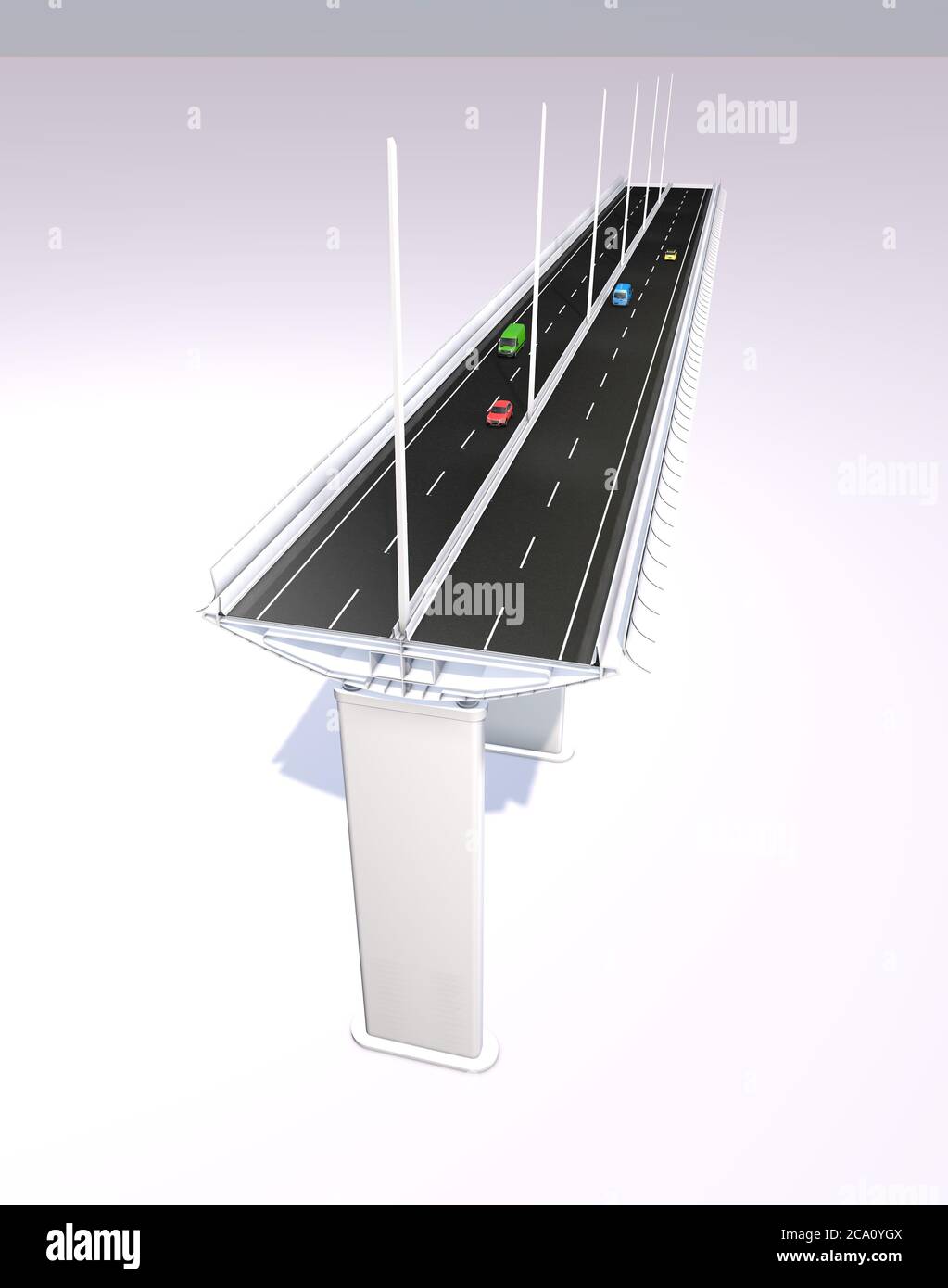 New project of the Genoa bridge, former Morandi bridge, section and ...