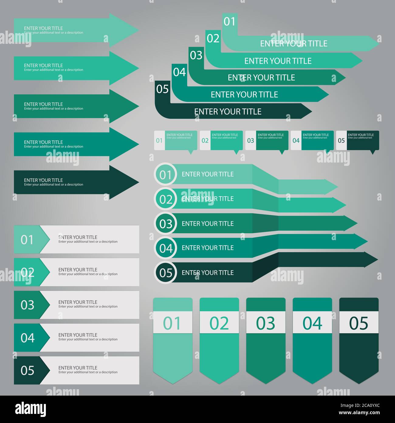 Infographic Collection Banners Vector Design Stock Vector Image & Art ...
