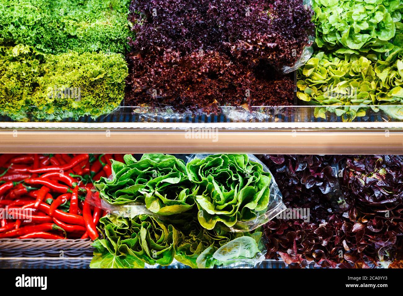 Colourful mix of different red, green, violet fresh vegetables and ...