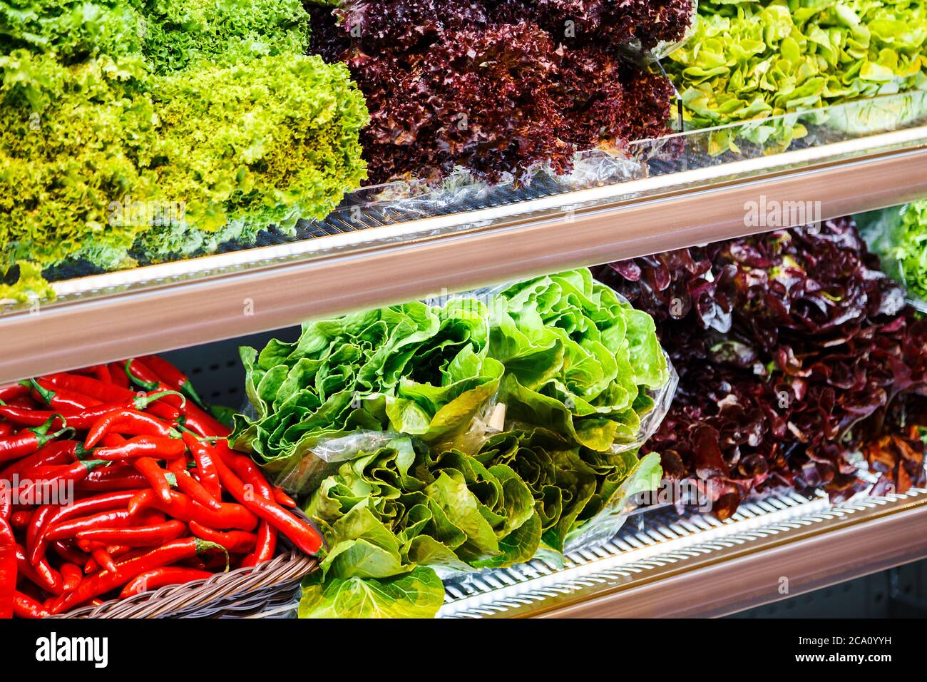 Colourful mix of different red, green, violet fresh vegetables and ...