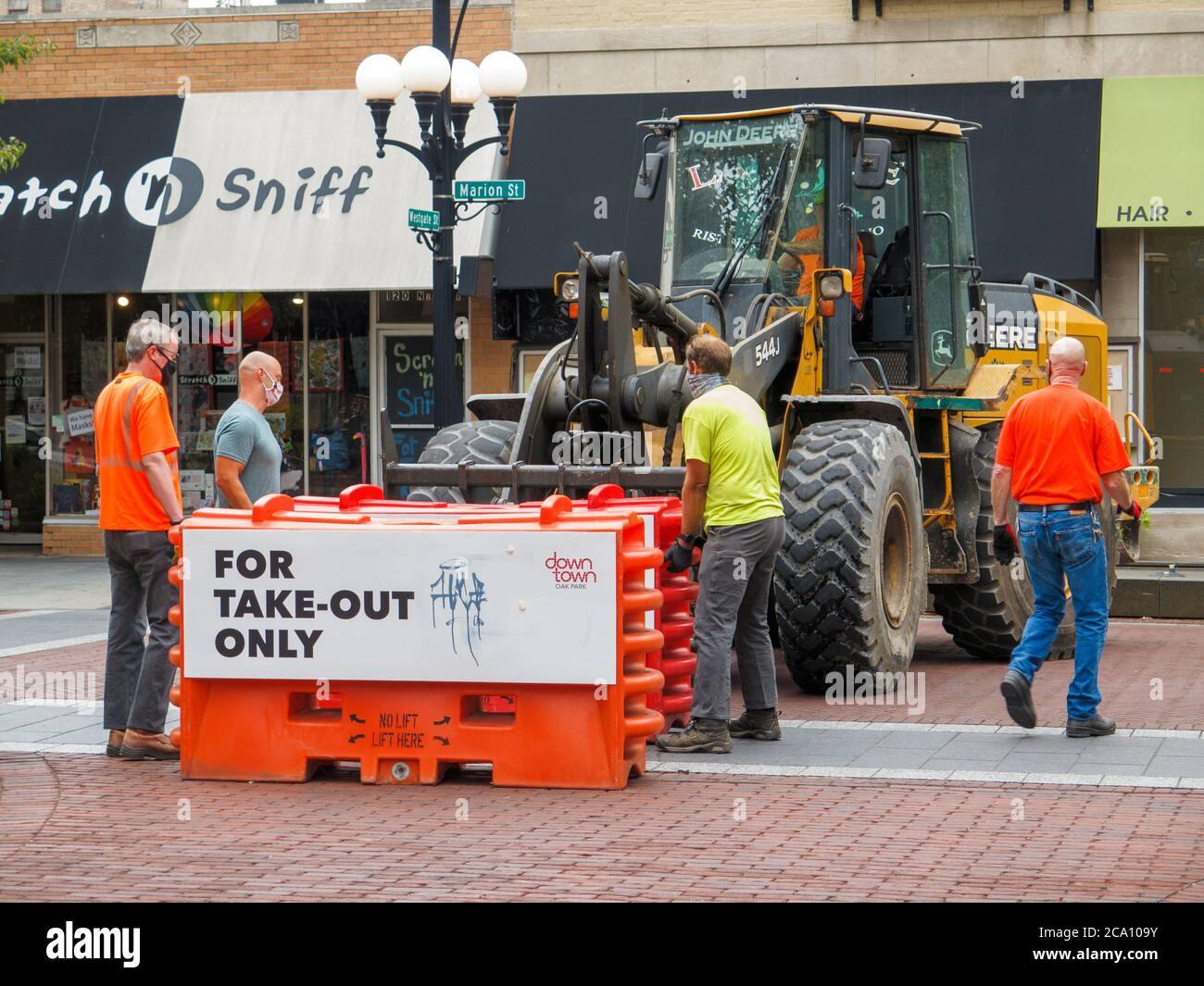 Work area barrier heavy equipment hi-res stock photography and images ...